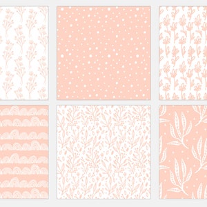 Peach Pastel Digital Paper, Printable Paper, Pastel Patterns, Instant ...
