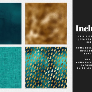 Ocean Gold Foil Seamless Digital Paper, Seamless Background Textures ...