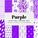 Purple and White Digital Paper, Hand Drawn, Floral, Geometric ...