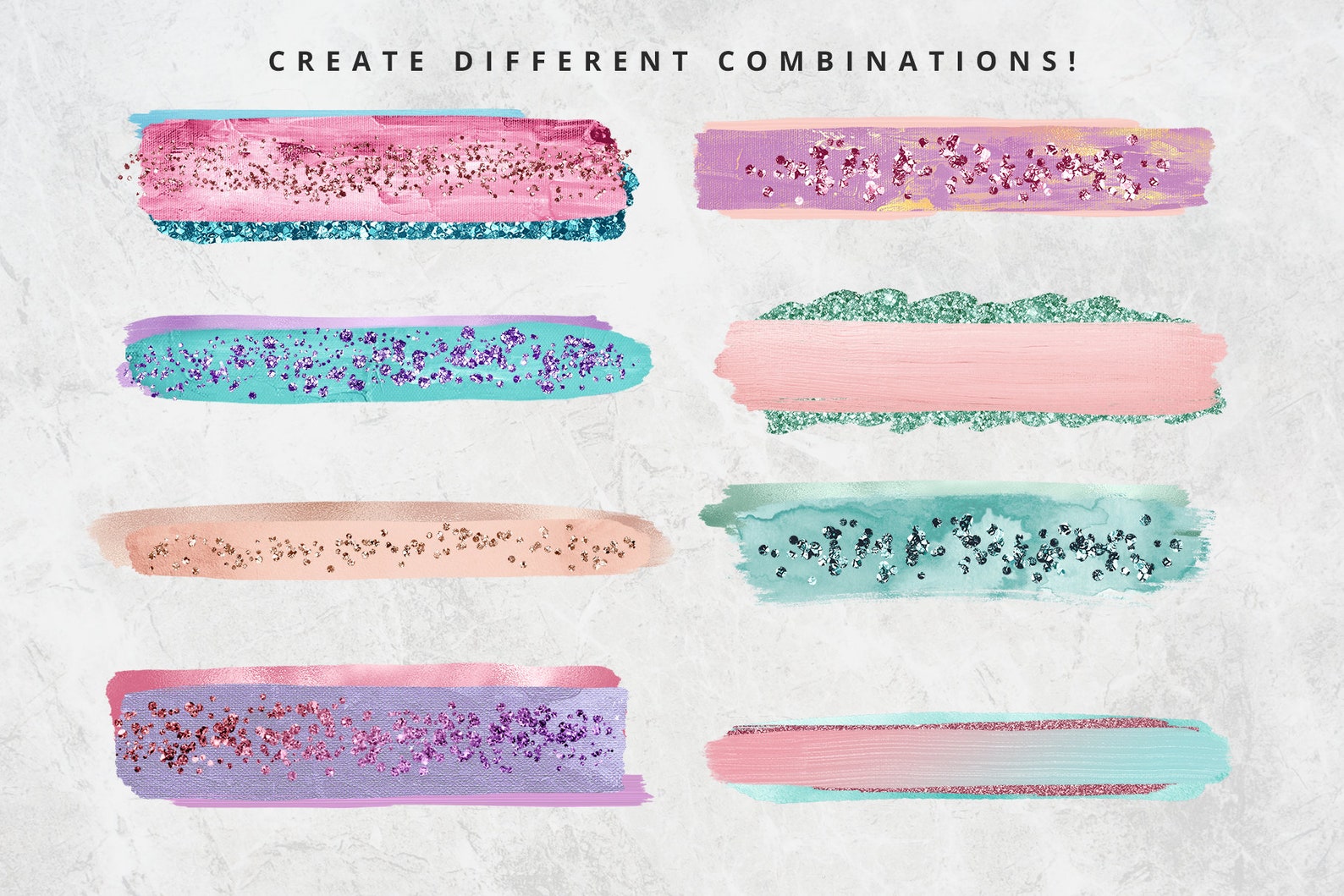 Pastel Brush Strokes Clipart, Paint Strokes, PNG, Gold Foil Brush ...