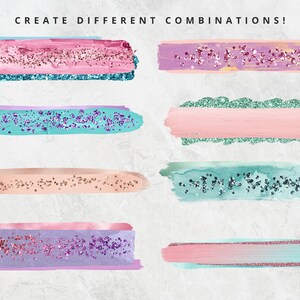 Pastel Brush Strokes Clipart, Paint Strokes, PNG, Gold Foil Brush ...