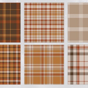 Fall Flannel Digital Paper, Plaid Seamless Textures, Fall Plaid ...