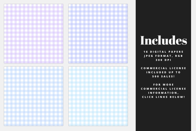 Pastel Gingham Digital Paper, Plaid Patterns, Printable Paper, Pastel ...