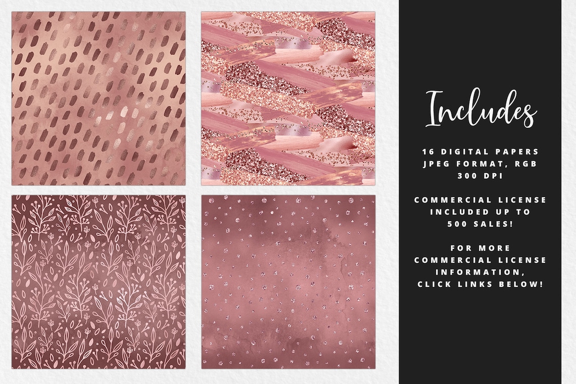 Rose Gold Foil Digital Paper Seamless Textures Blush - Etsy