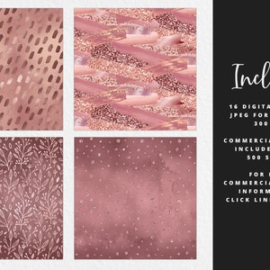 Rose Gold Foil Digital Paper, Seamless Textures, Blush, Digital ...