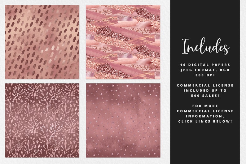 Rose Gold Foil Digital Paper Seamless Textures Blush - Etsy
