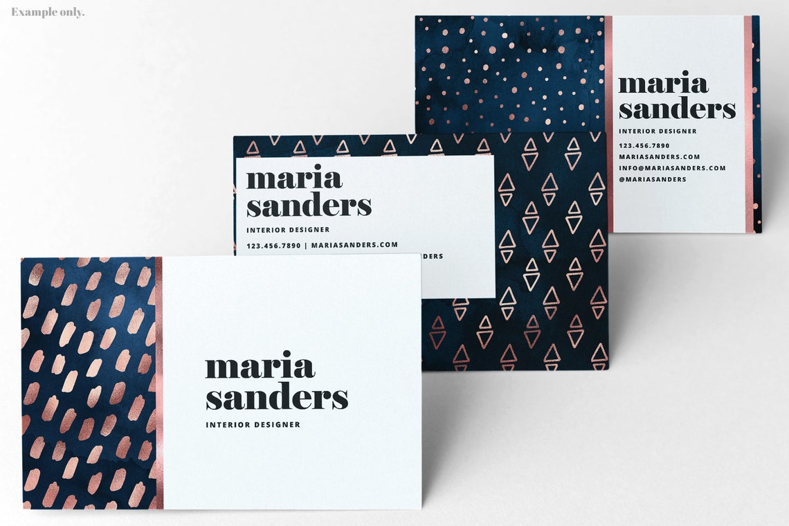 Navy and Rose Gold Foil Watercolor Digital Paper Watercolor | Etsy