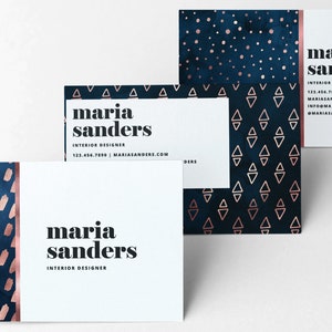 Navy and Rose Gold Foil Watercolor Digital Paper, Watercolor Textures ...