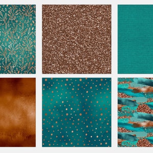 Rusted Copper Foil Digital Paper, Seamless Textures, Digital Metallic ...