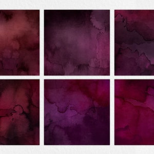 Red Wine Watercolor Digital Paper, Watercolor Textures, Watercolor ...