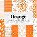 Orange and White Digital Paper Hand Drawn Floral Geometric - Etsy