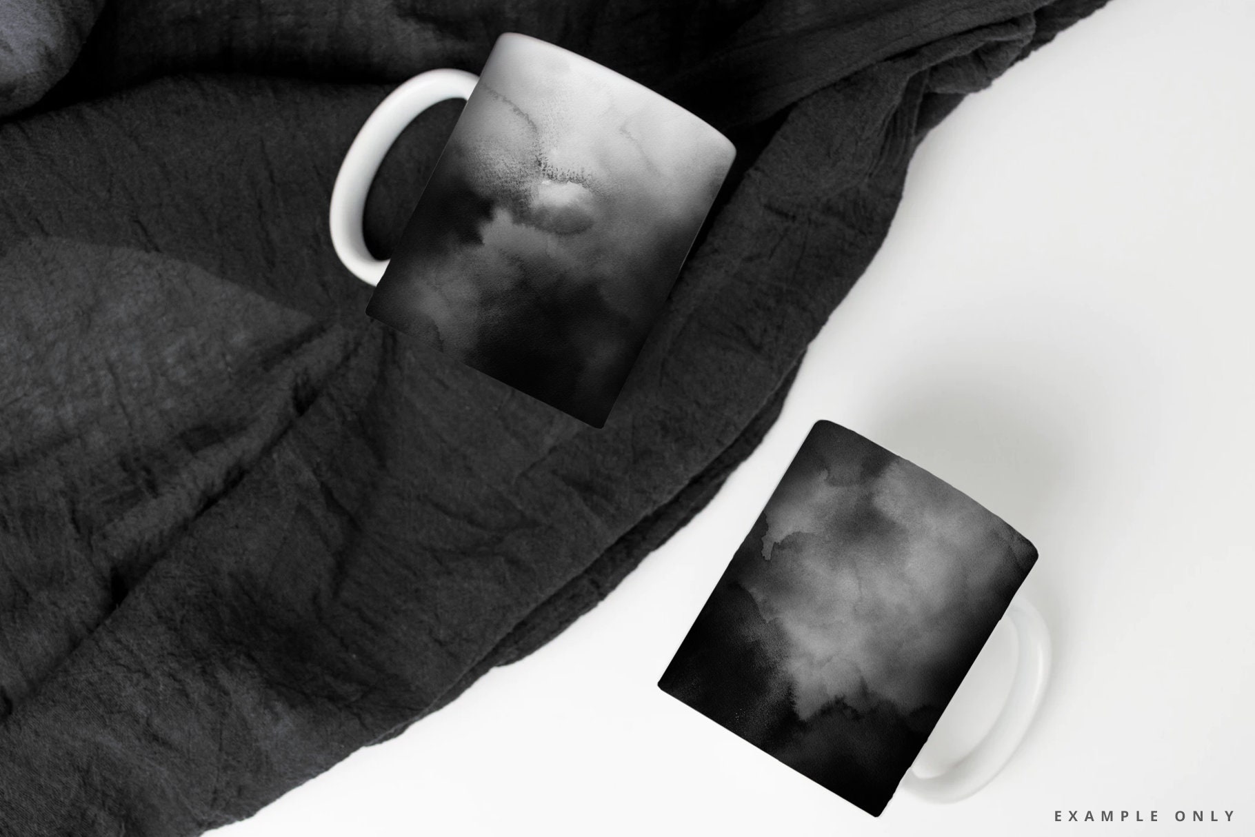 Black Watercolor Digital Paper Watercolor Textures | Etsy