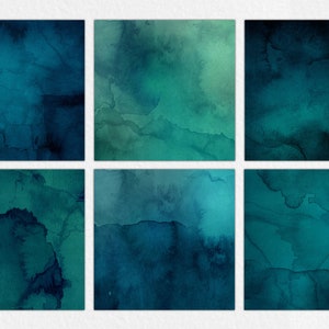 Ocean Watercolor Digital Paper, Watercolor Textures, Watercolor ...