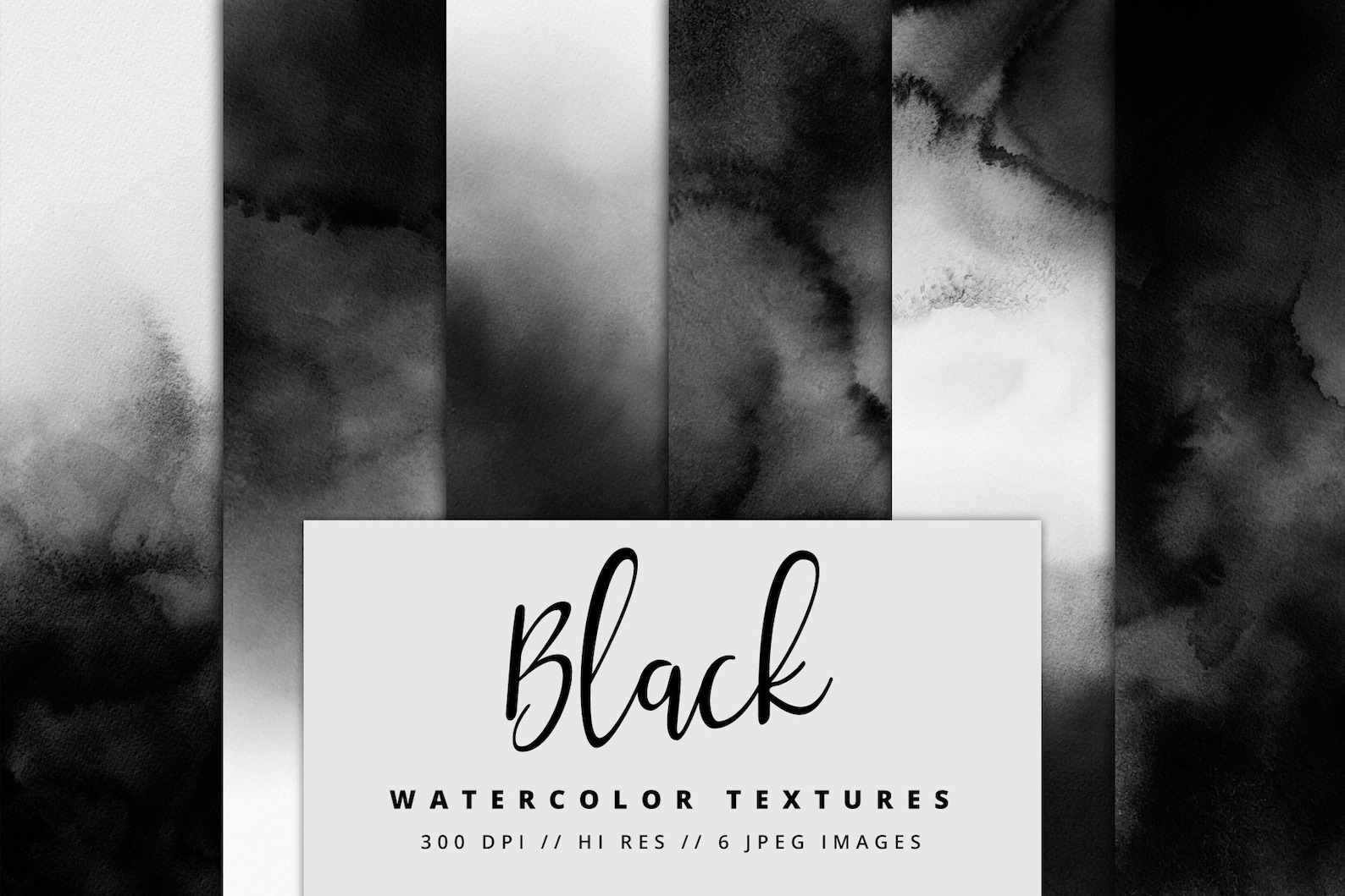 Black Watercolor Digital Paper Watercolor Textures | Etsy