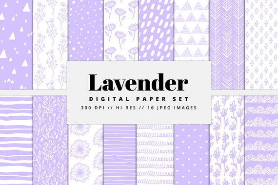Lavender Purple Pastel Digital Paper Printable Paper Pastel - Etsy