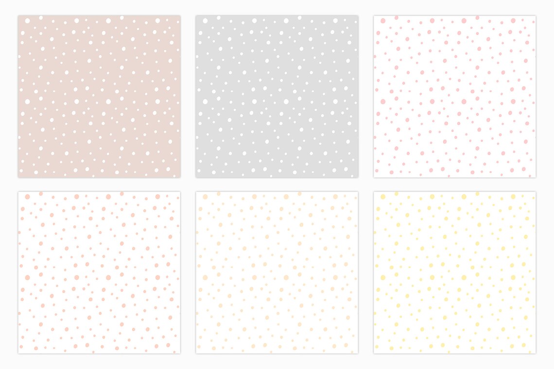 Pastel Confetti Digital Paper Polka Dot printable Paper | Etsy