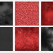 Black and Red Foil Digital Paper, Seamless Metallic Textures, Glam ...