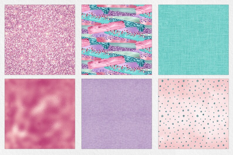 Cotton Candy Pastel Foil Digital Paper Seamless Textures | Etsy