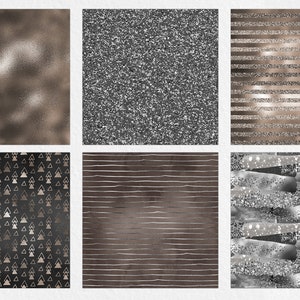 Neutral Foil Digital Paper, Seamless Textures, Grey, Silver Metallic ...