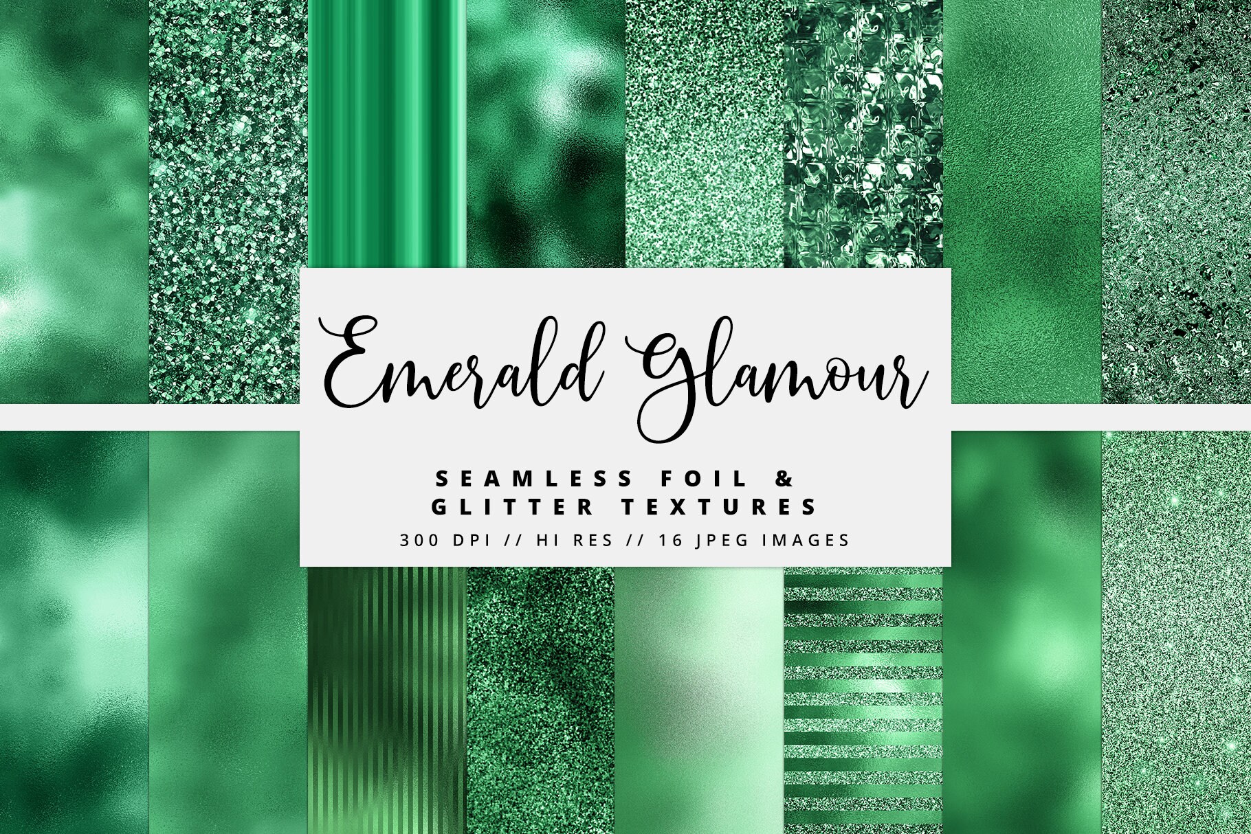 Emerald Foil Digital Paper Seamless Green Foil Textures - Etsy