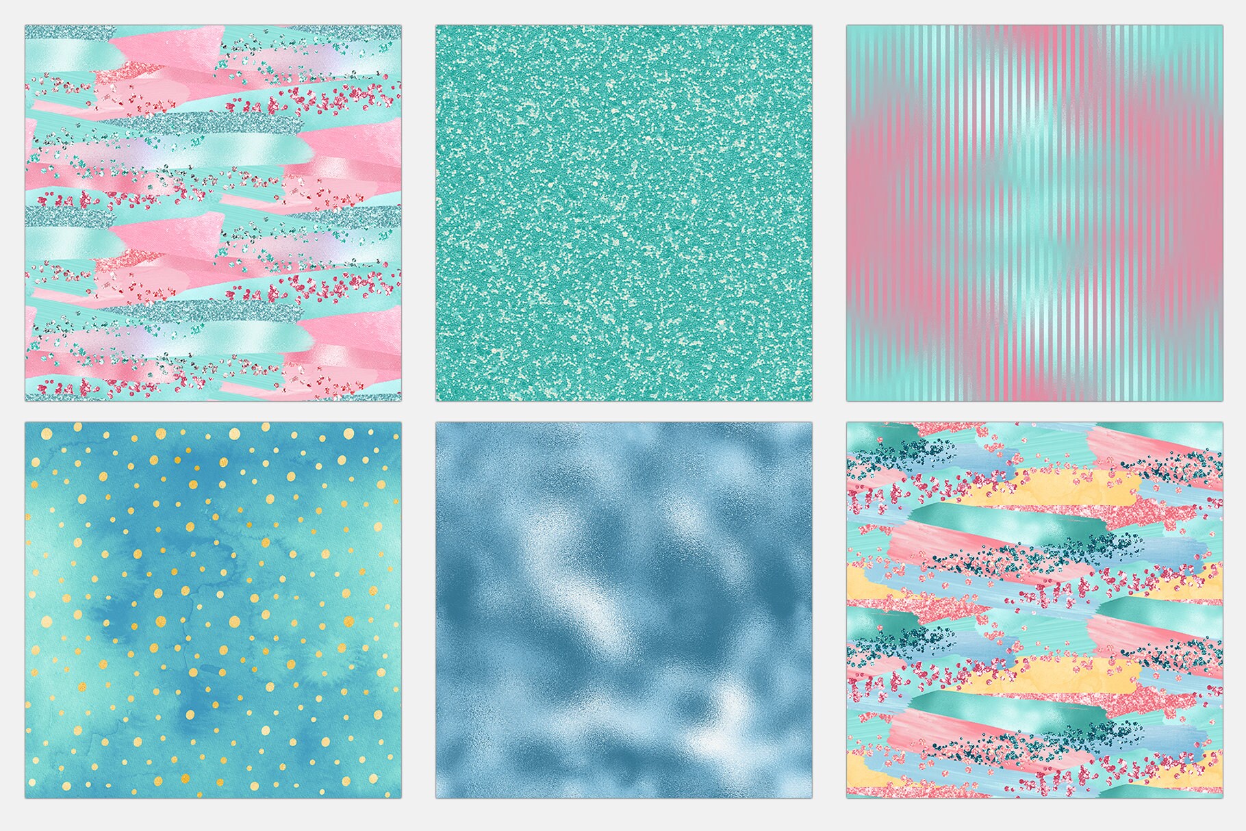 Pastel Foil Digital Paper Seamless Textures Rainbow Digital | Etsy