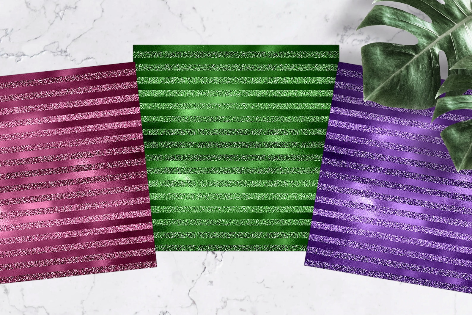 Glitter Foil Stripes Digital Paper Foil Textures Digital - Etsy