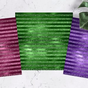 Glitter Foil Stripes Digital Paper, Foil Textures, Digital Metallic ...