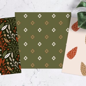 Fall Foliage Digital Paper Set, Seamless Textures, Autumn Patterns ...