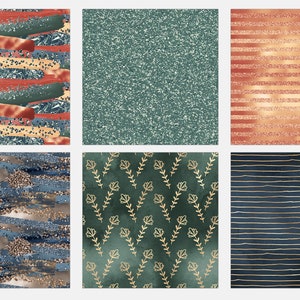 Foil Digital Paper, Seamless Texture, Tan, Green, Red, Navy Digital ...