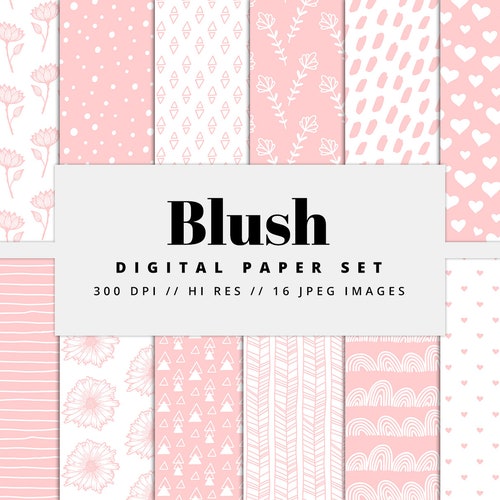 Blush Pink Pastel Digital Paper Printable Paper Pastel - Etsy