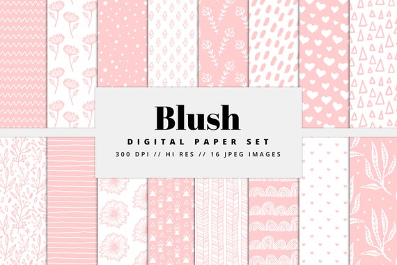 Blush Pink Pastel Digital Paper Printable Paper Pastel - Etsy