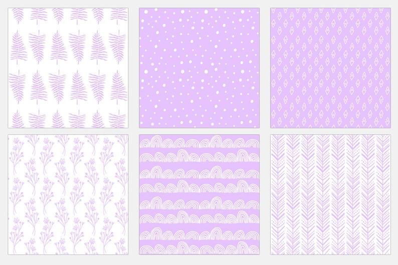 Lilac Purple Pastel Digital Paper Printable Paper Pastel - Etsy