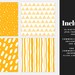 Yellow and White Digital Paper, Hand Drawn, Floral, Geometric ...
