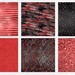Black and Red Foil Digital Paper, Seamless Metallic Textures, Glam ...