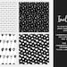 Black & White Valentine's Day Digital Paper, Valentine, Hearts, Floral ...