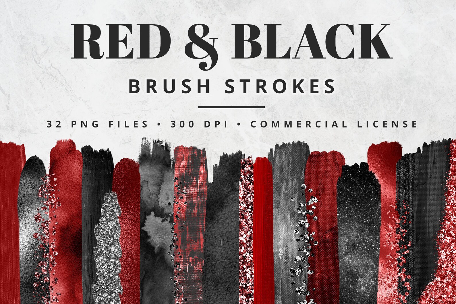 Red and Black Brush Strokes Clipart Paint Strokes PNG Gold - Etsy