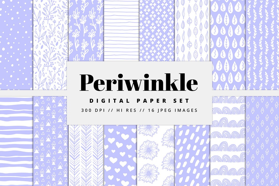 Periwinkle Pastel Digital Paper, Printable Paper, Pastel Patterns ...