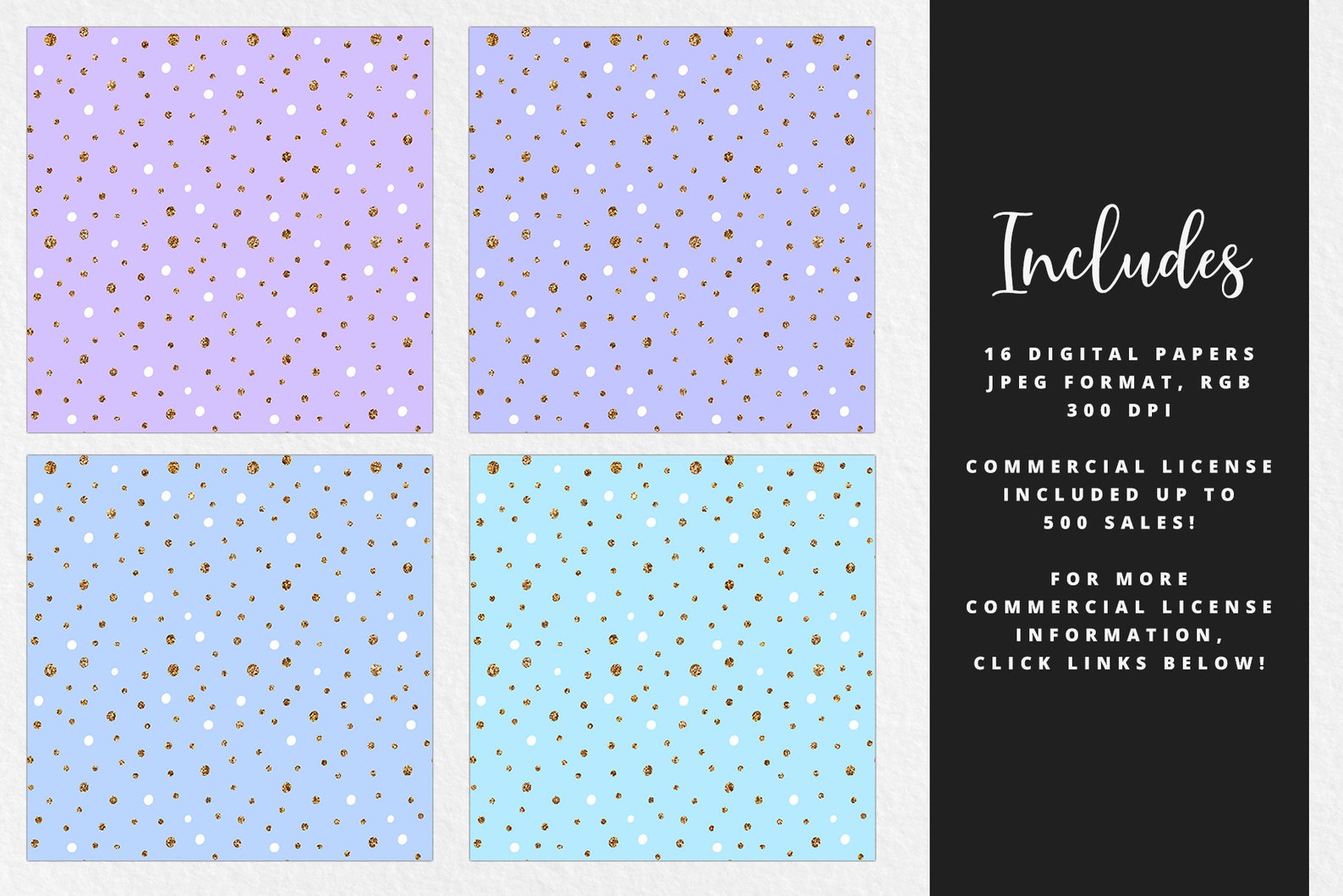 Pastel Gold Foil Polka Dots Digital Paper Pastel Backgrounds - Etsy