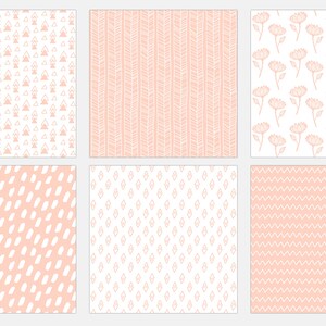 Peach Pastel Digital Paper, Printable Paper, Pastel Patterns, Instant ...