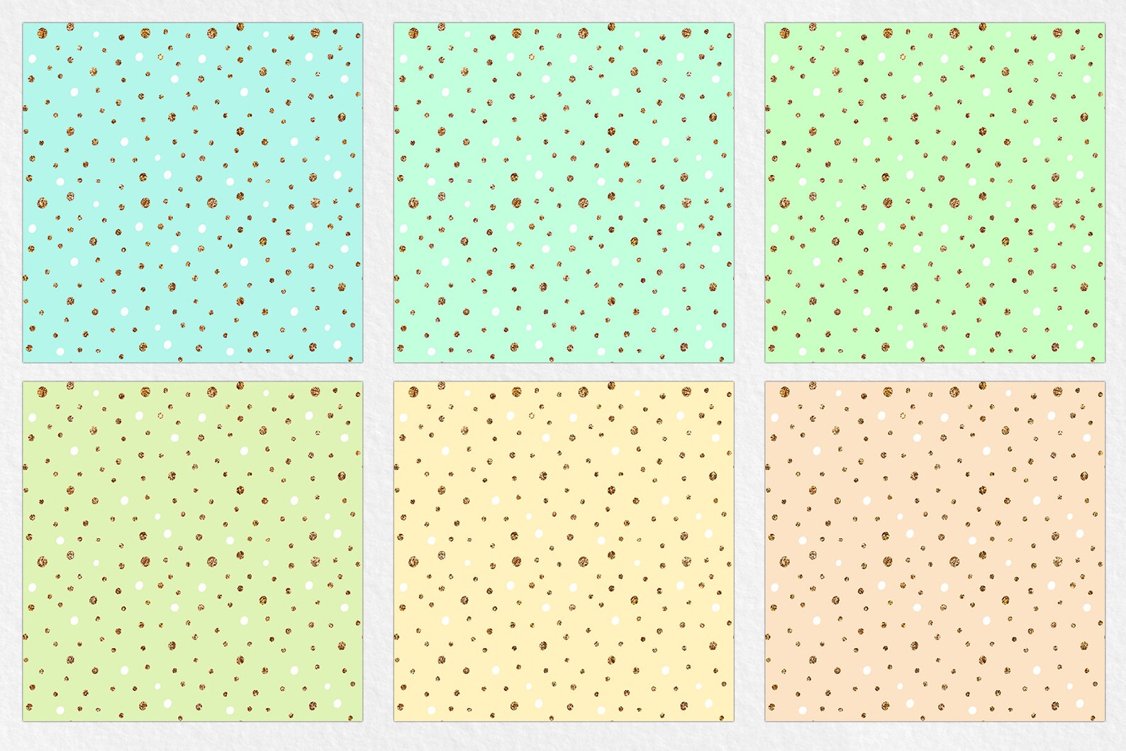 Pastel Gold Foil Polka Dots Digital Paper Pastel Backgrounds | Etsy