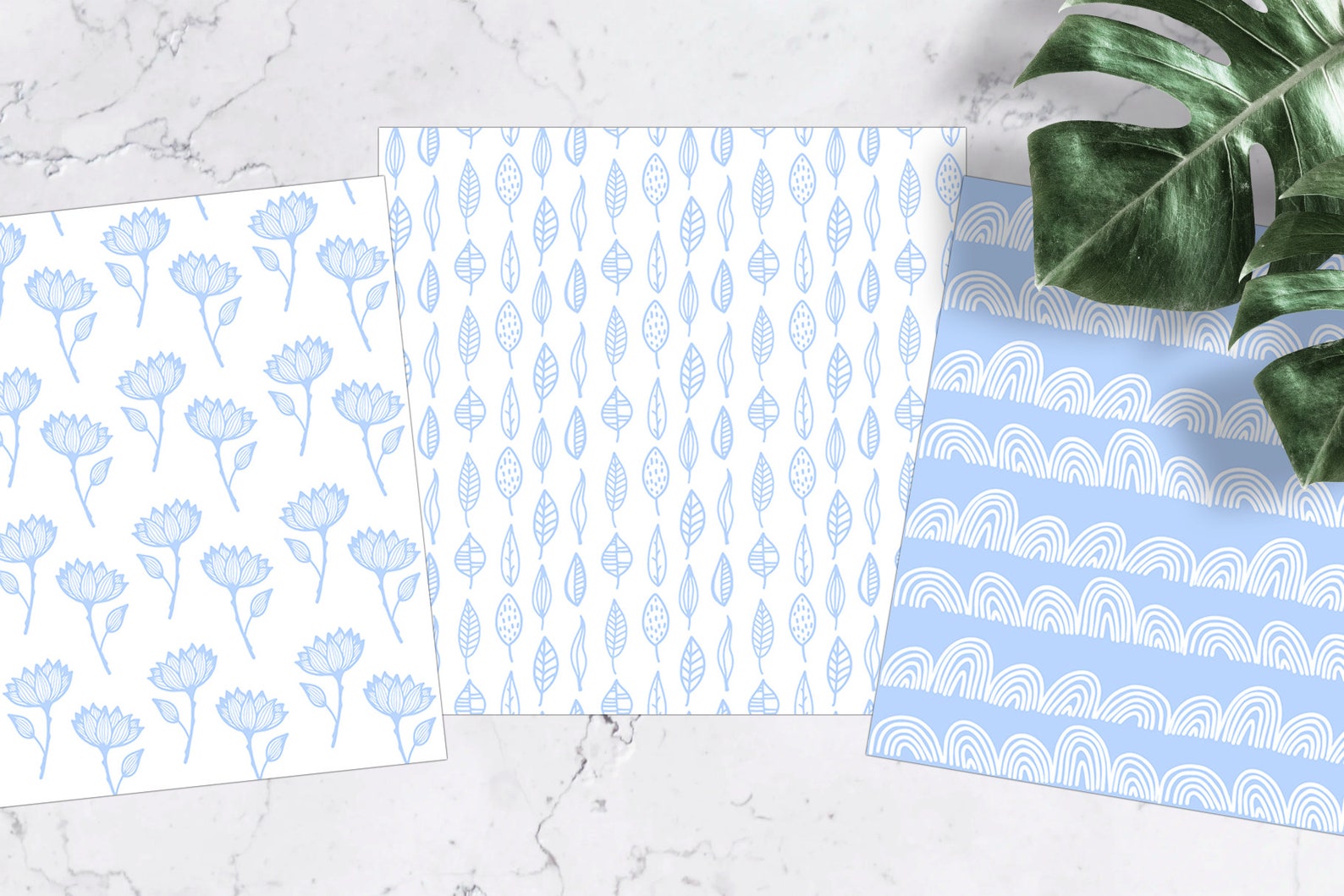 Hyacinth Blue Pastel Digital Paper Printable Paper Pastel | Etsy
