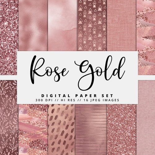 Rose Gold Foil Digital Paper Seamless Textures Blush - Etsy