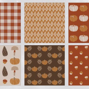 Fall Digital Paper, Plaid Seamless Textures, Autumn Plaid Patterns ...