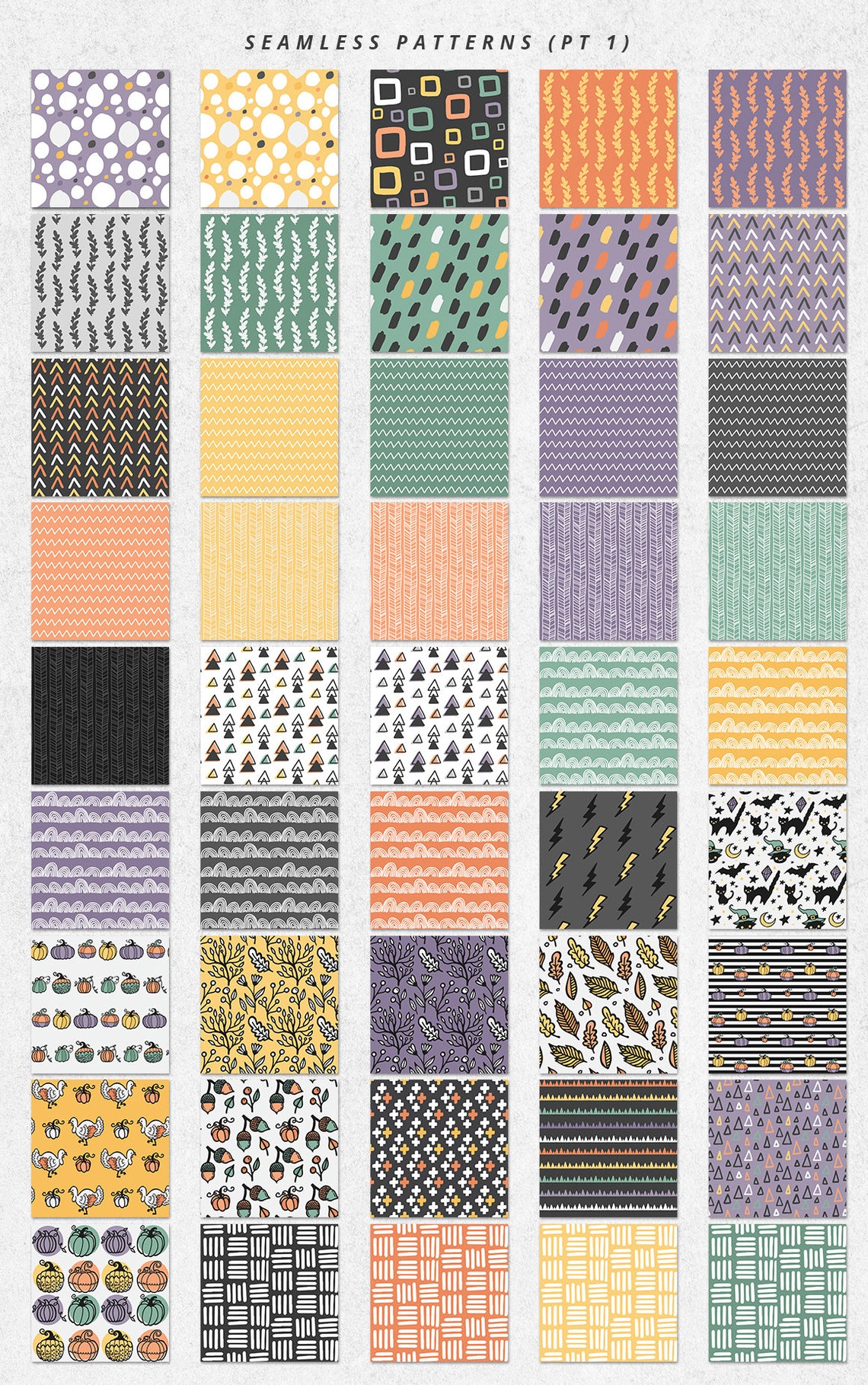 Hand Drawn Fall Clip Art Set, Autumn Clipart, Halloween Clipart ...