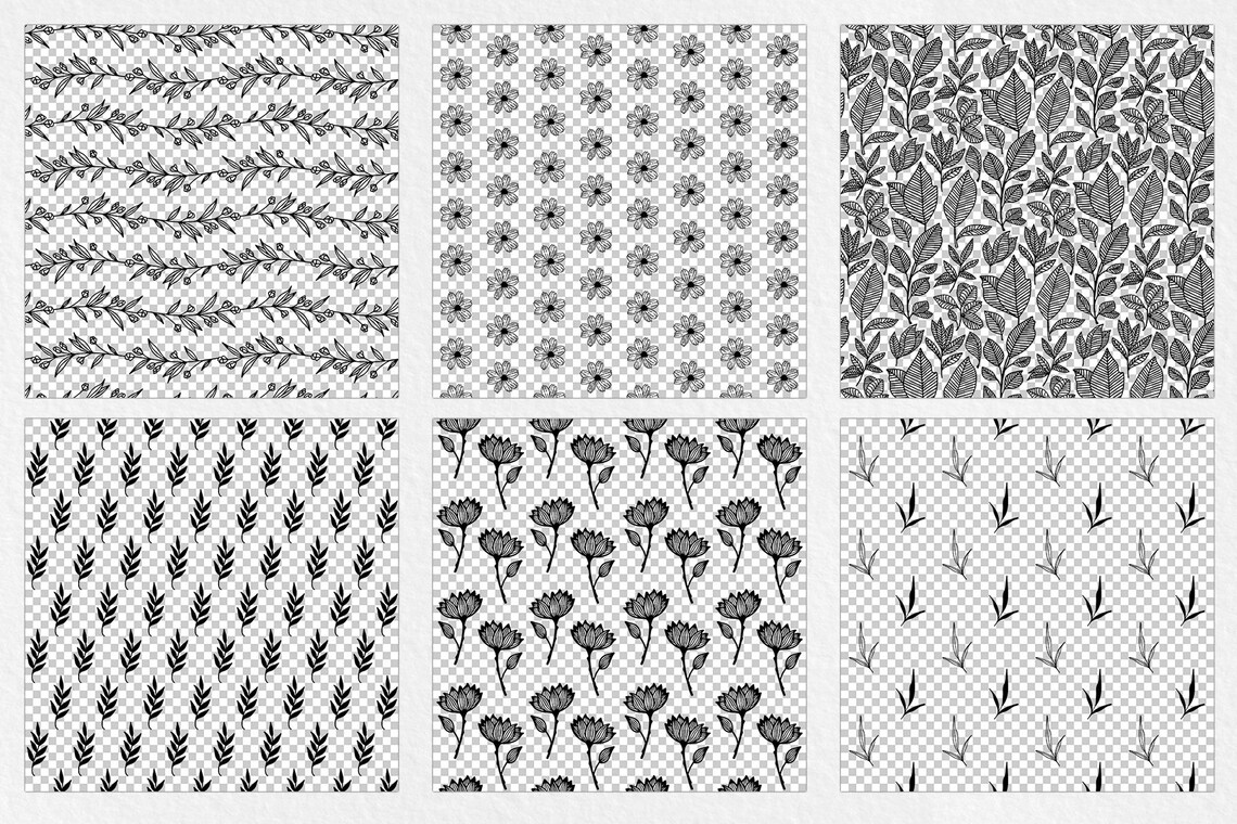 Transparent Overlay Patterns, Overlay Digital Paper, Seamless Patterns ...