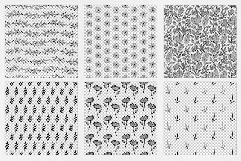 Transparent Overlay Patterns, Overlay Digital Paper, Seamless Patterns ...