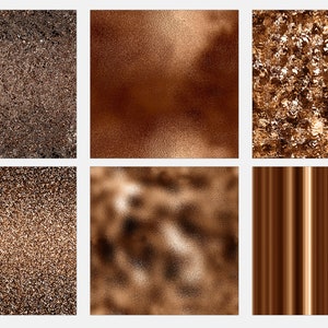 Copper Foil Digital Paper, Seamless Foil Textures, Digital Metallic ...