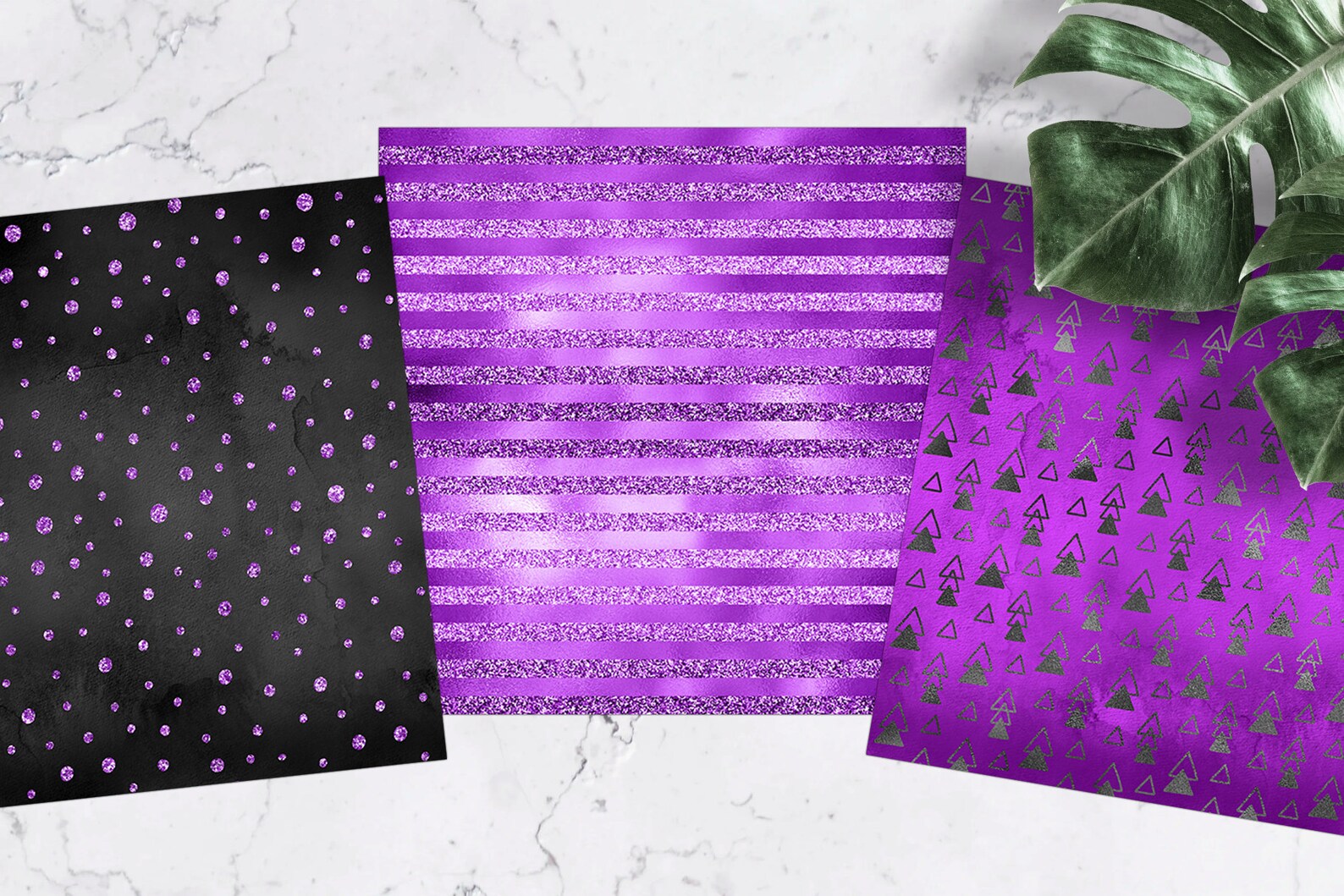 Black & Purple Foil Digital Paper Seamless Textures Digital | Etsy