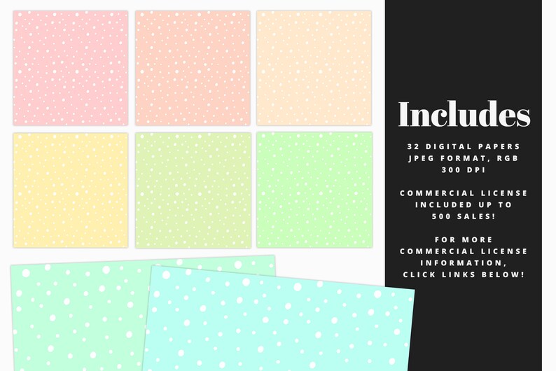 Pastel Confetti Digital Paper, Polka Dot ,printable Paper, Pastel ...