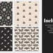 Black and Ivory Digital Paper Set, Seamless Textures, Boho Patterns ...